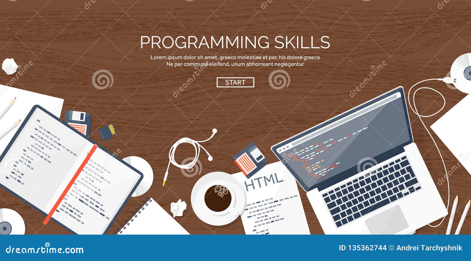 Programming and Coding Flat Computing Background. Code, Hardware,software. Web Development Stock ...
