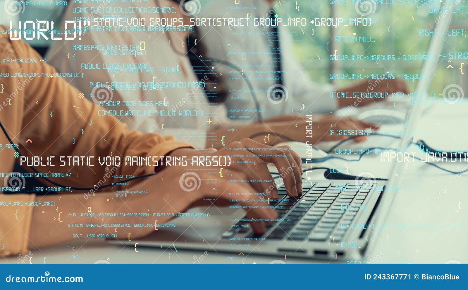 Programming and Coding of Future Software Envisional Graphic Stock ...