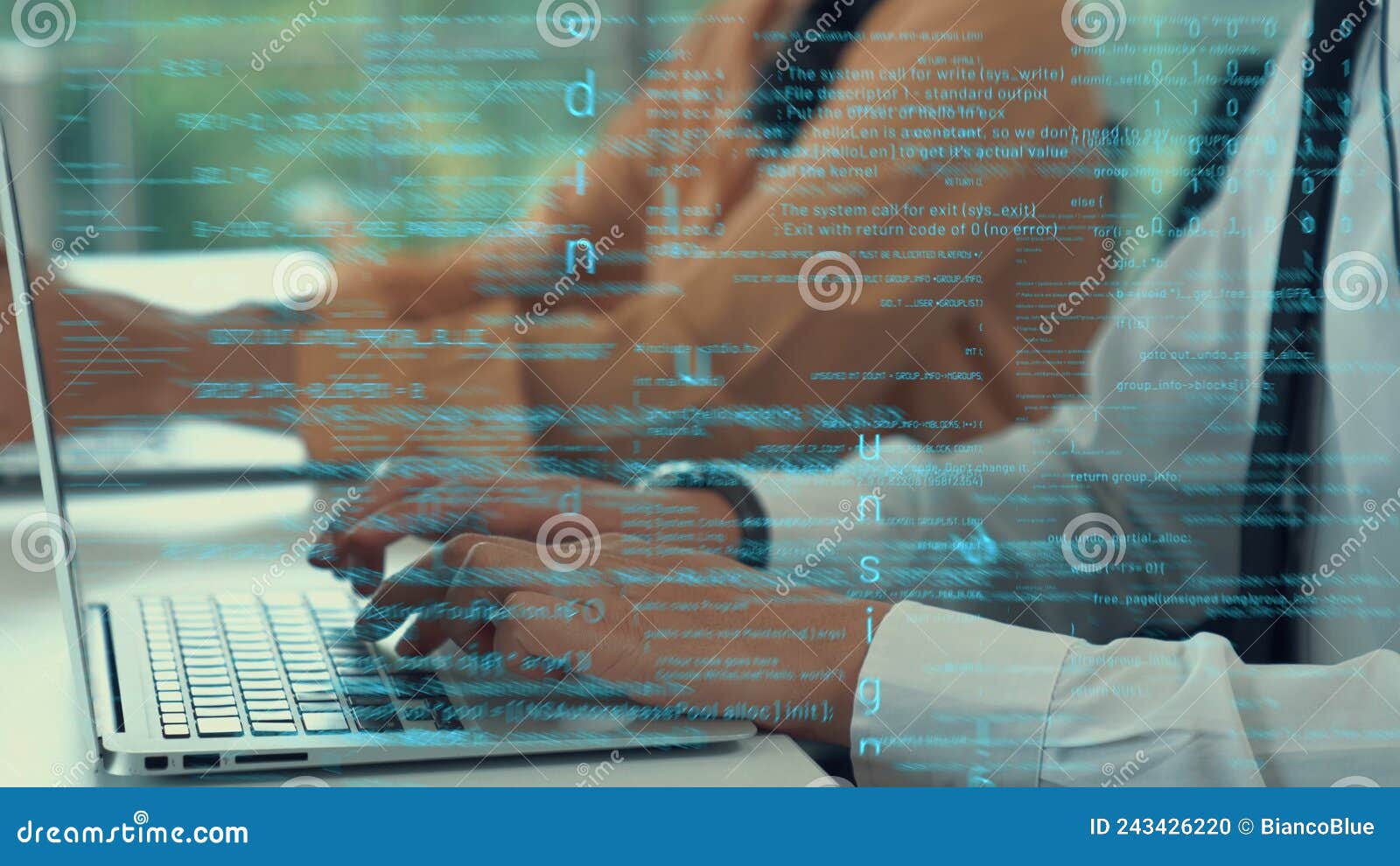 Programming and Coding of Future Software Envisional Graphic Stock ...