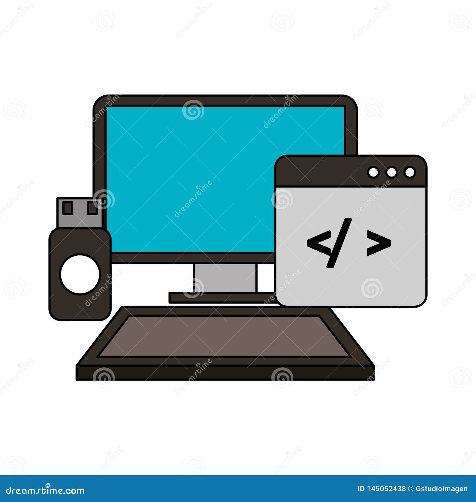 Programming Coding Language Stock Vector - Illustration of binary ...