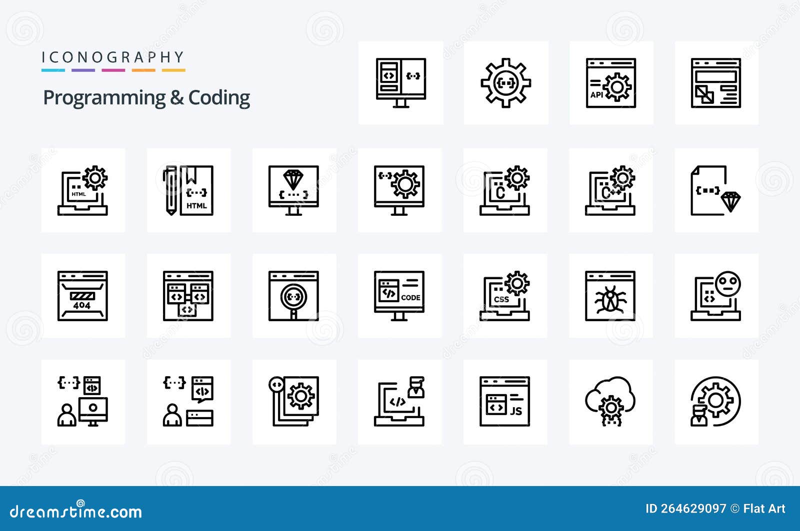 25 Programming and Coding Line Icon Pack Stock Vector - Illustration of ... 25 Programming and Coding Line Icon Pack Stock Vector - Illustration of ...