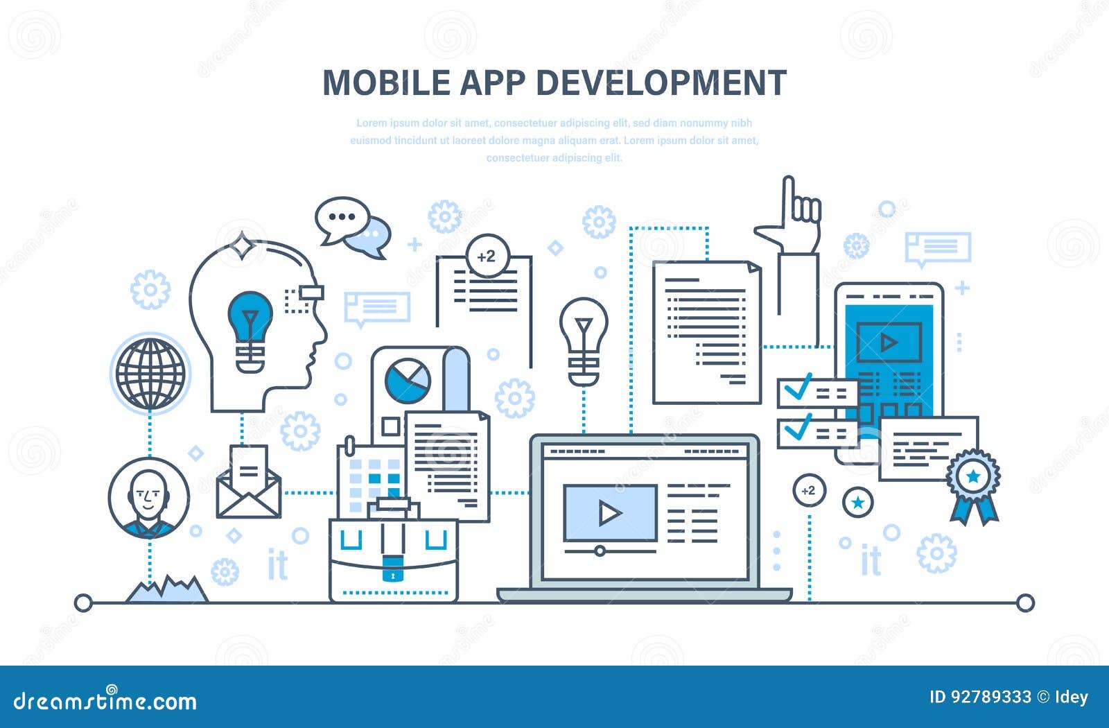 Programming Coding Onlineweb Courses Design Mobile And Desktop App Development Stock Vector