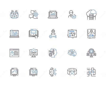 Programming Coding Outline Icons Collection. Coding, Programming ...