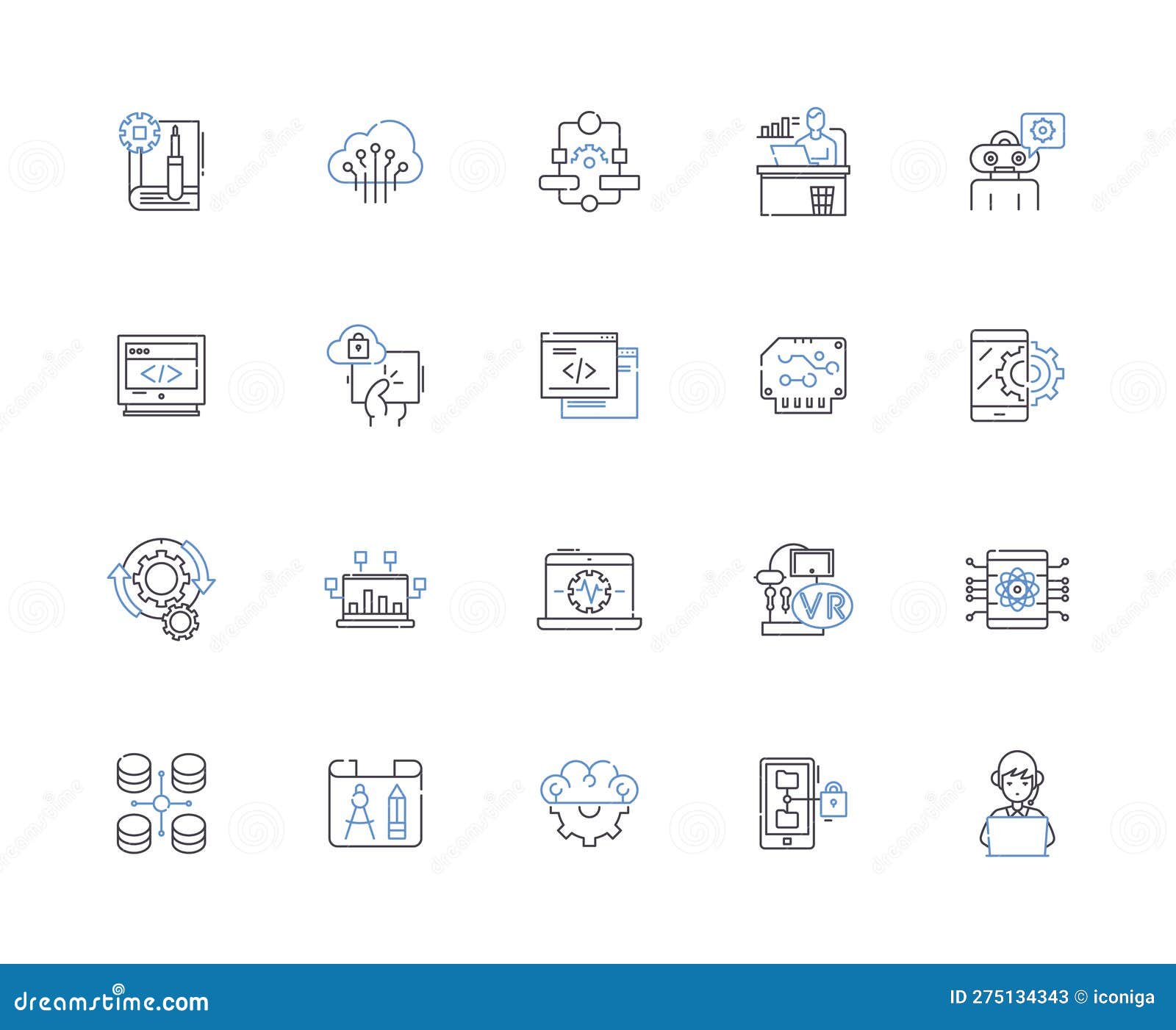 Programming Coding Outline Icons Collection Coding Programming Scripting Compiling