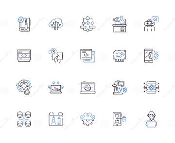 Programming Coding Outline Icons Collection. Coding, Programming ...