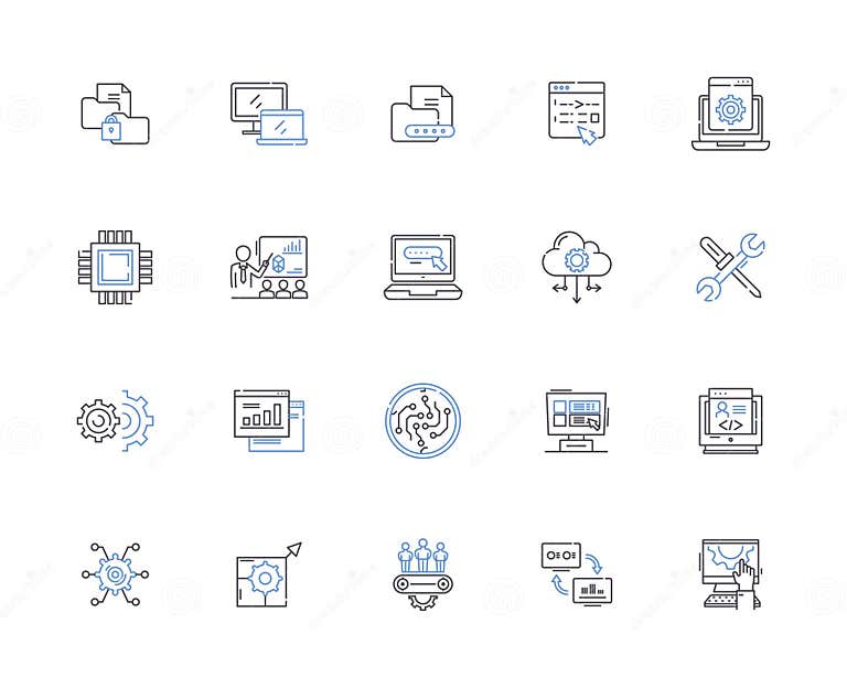 Programming Coding Outline Icons Collection Coding Programming