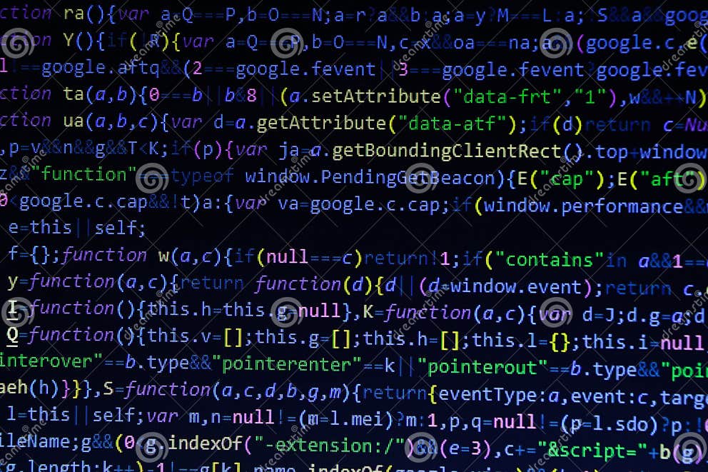 Programming Coding Screen, Web Developer Coding Screen Stock Image ...