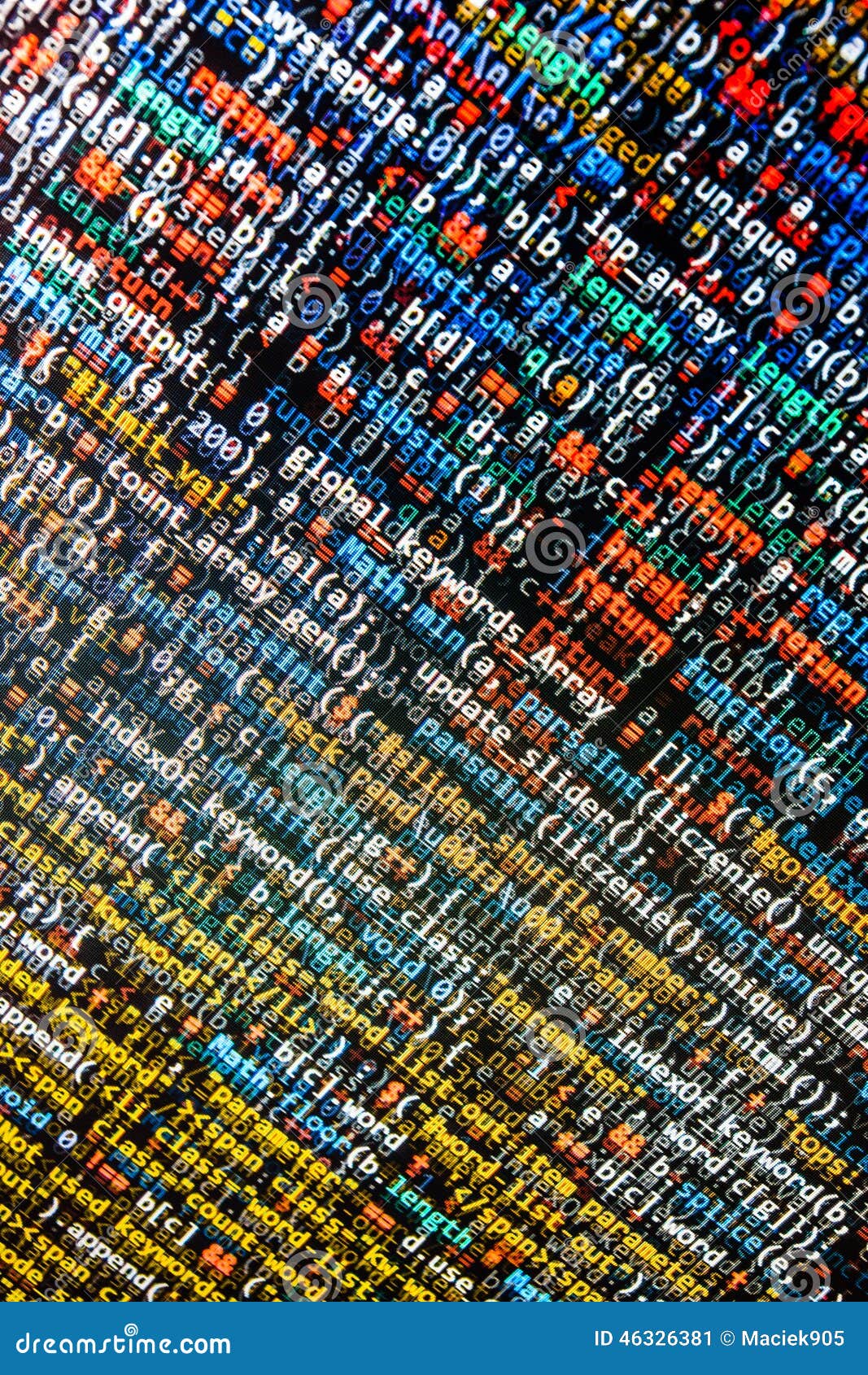 Programming Coding Source Code Screen Stock Image Image Of