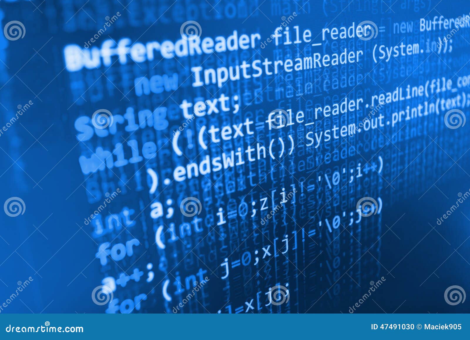 Programming Coding Source Code Screen. Stock Photo - Image of glare, development: 47491030