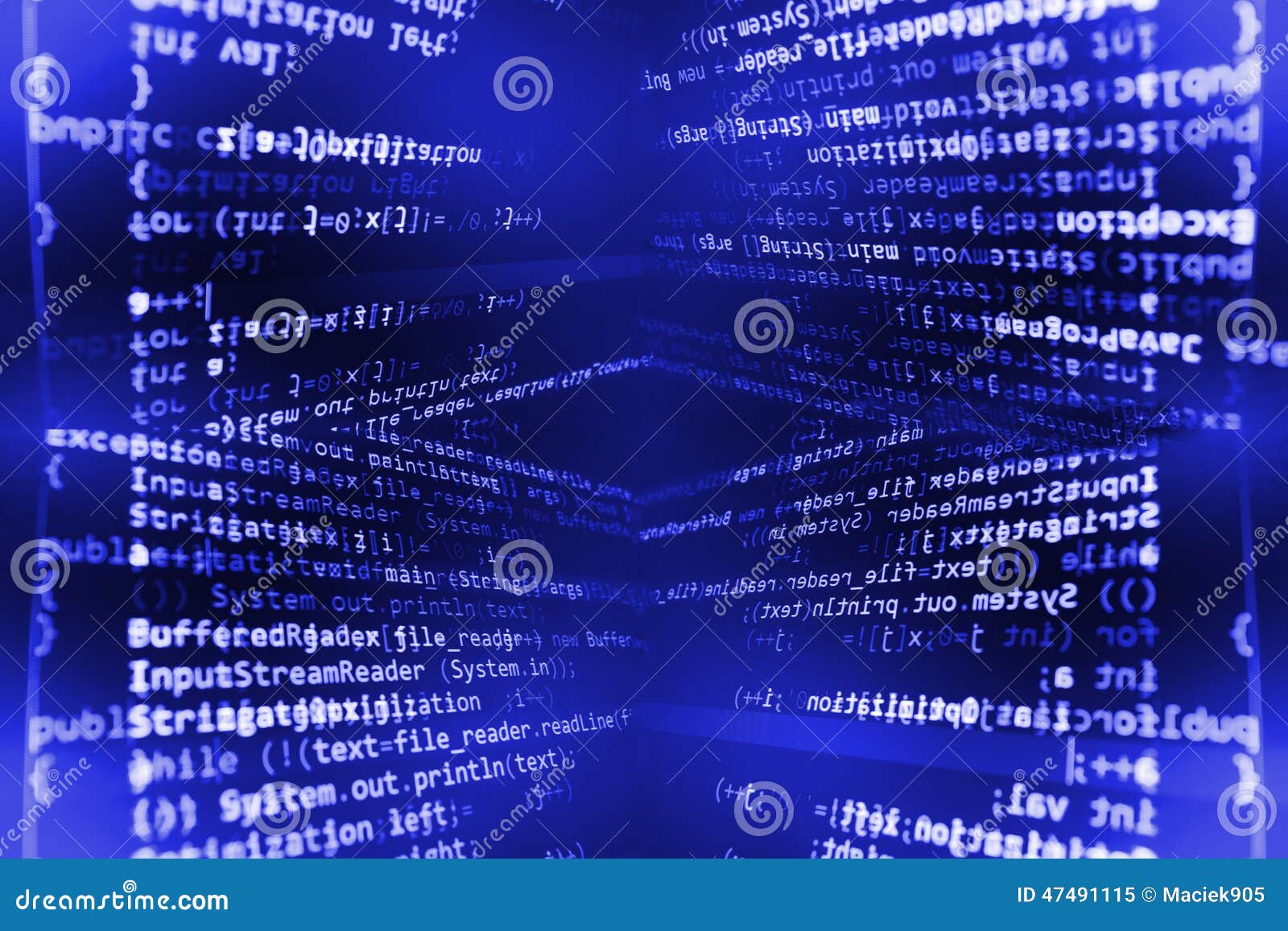 Programming Coding Source Code Screen. Stock Illustration ...