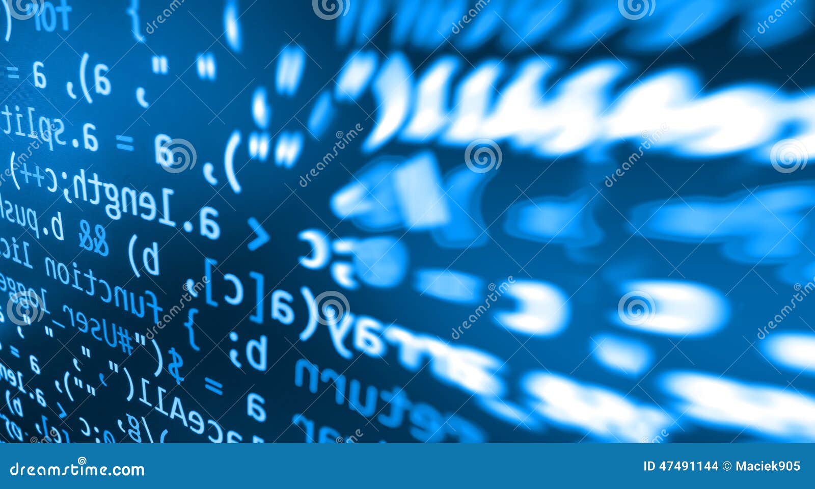 Programming Coding Source Code Screen Stock Illustration