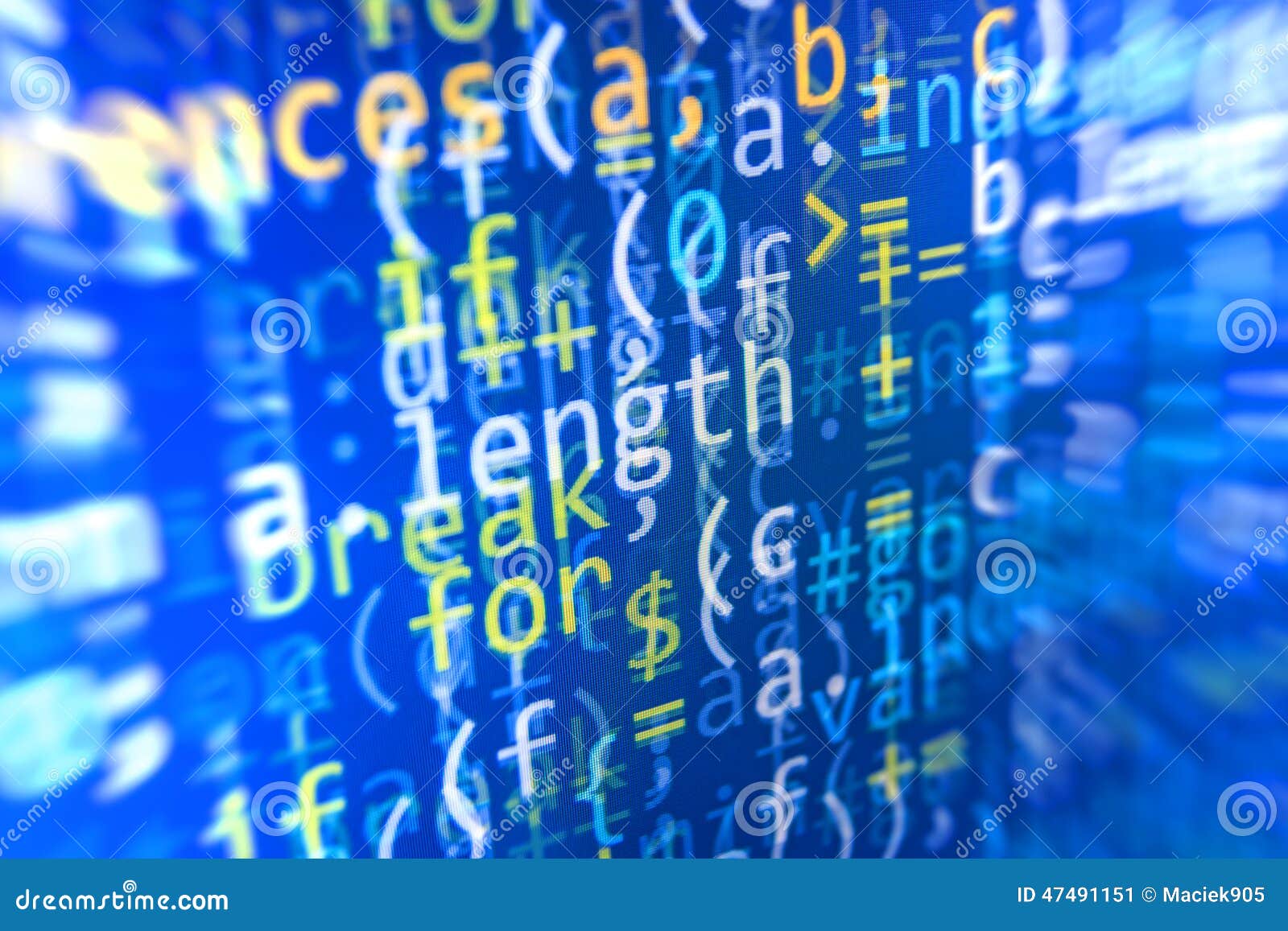 Programming Coding Source Code Screen Stock Image Image Of Fission Glow 47491151