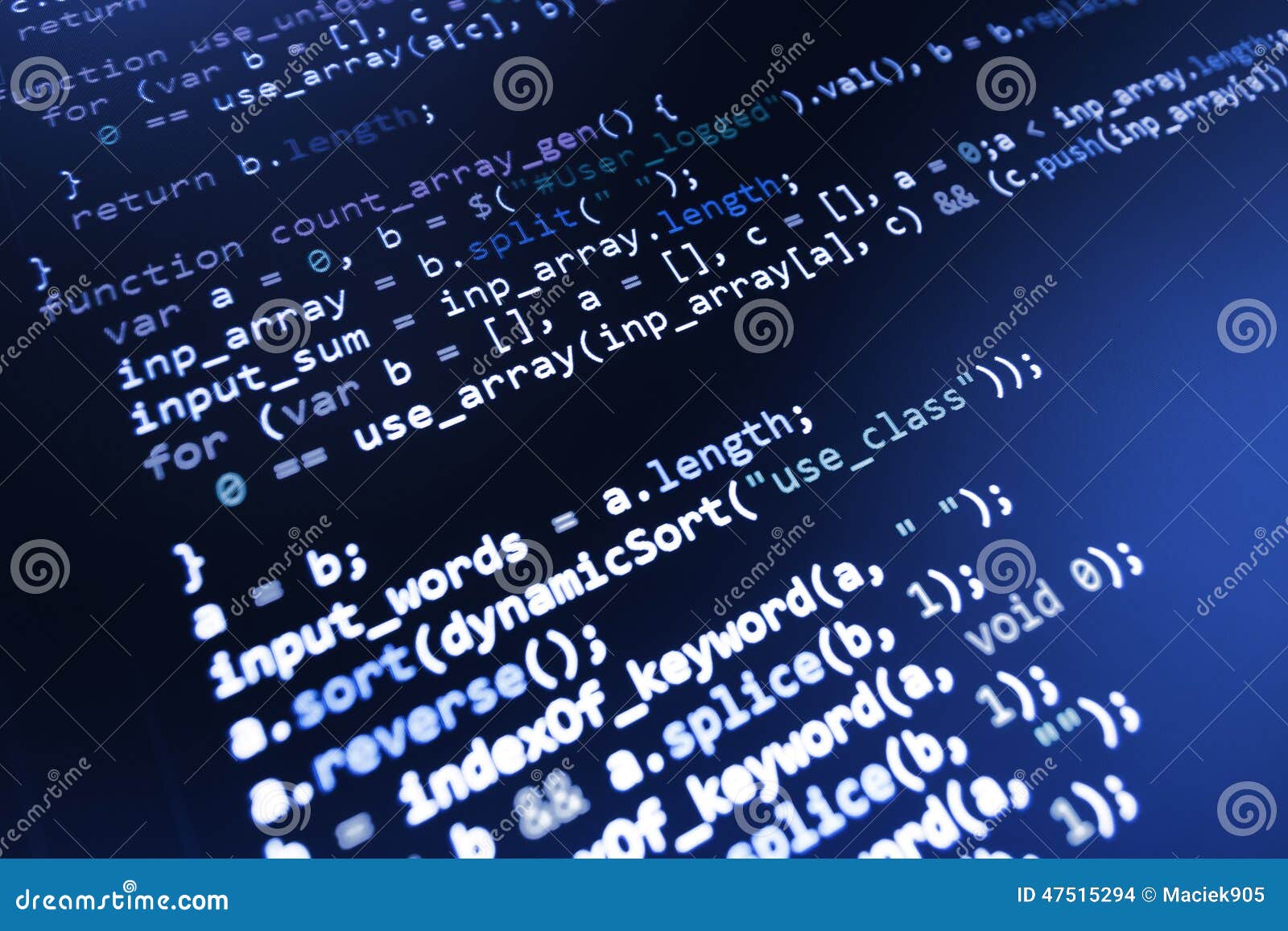 Programming Coding Source Code Screen. Stock Illustration ...