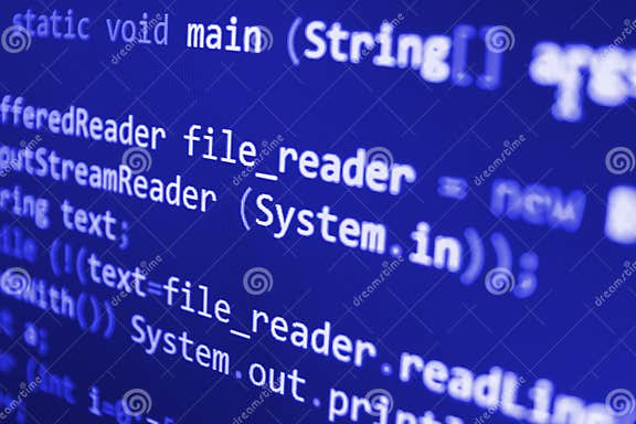 Programming Coding Source Code Screen. Stock Photo - Image of ...
