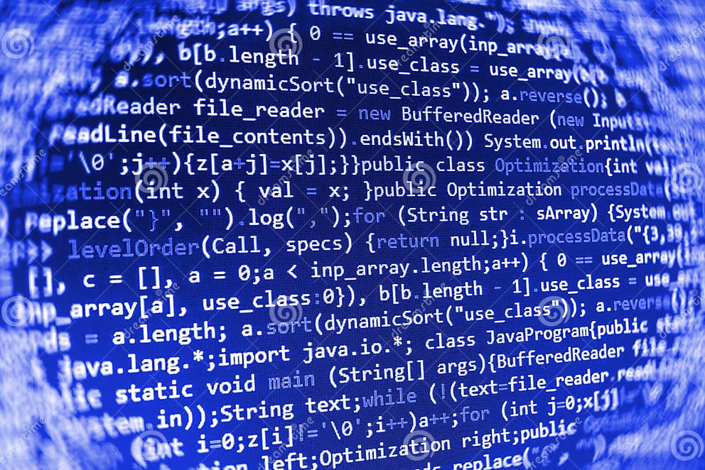Programming Coding Source Code Screen. Stock Image - Image of concept, black: 51335251