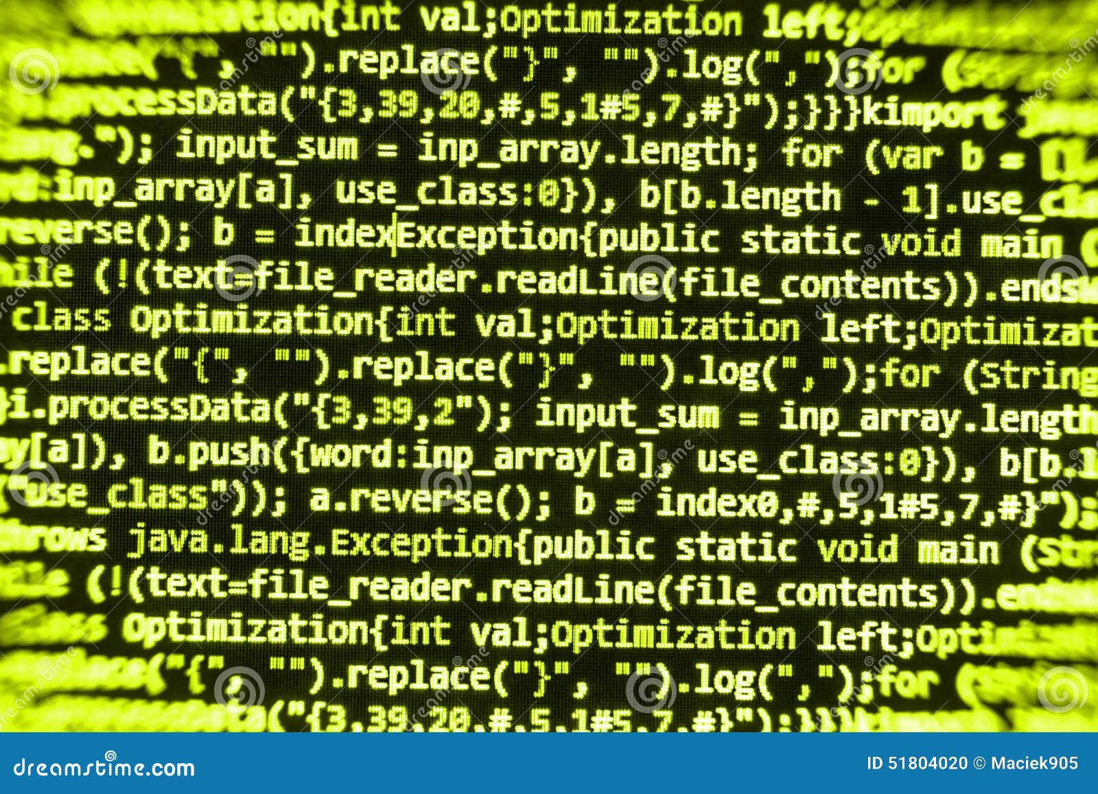 Programming Coding Source Code Screen. Stock Illustration - Illustration of abstract, electronic ...
