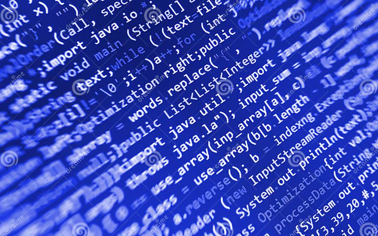Programming Coding Source Code Screen. Stock Photo - Image of ...