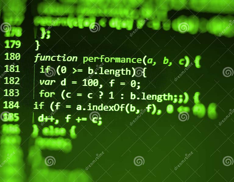 Programming Coding Source Code Screen. Stock Photo - Image of generated, development: 52169888