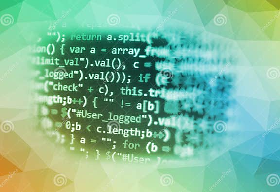 Programming Coding Source Code Screen. Stock Image - Image of development, coding: 52395677