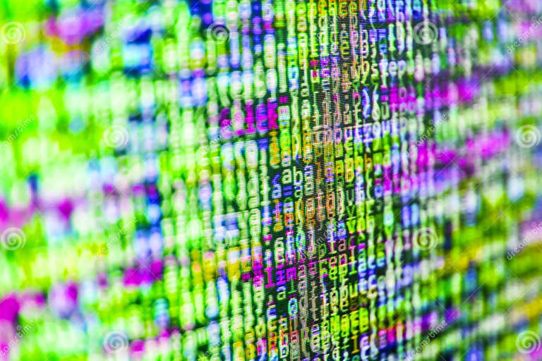 Programming Coding Source Code Screen. Stock Photo - Image of ...