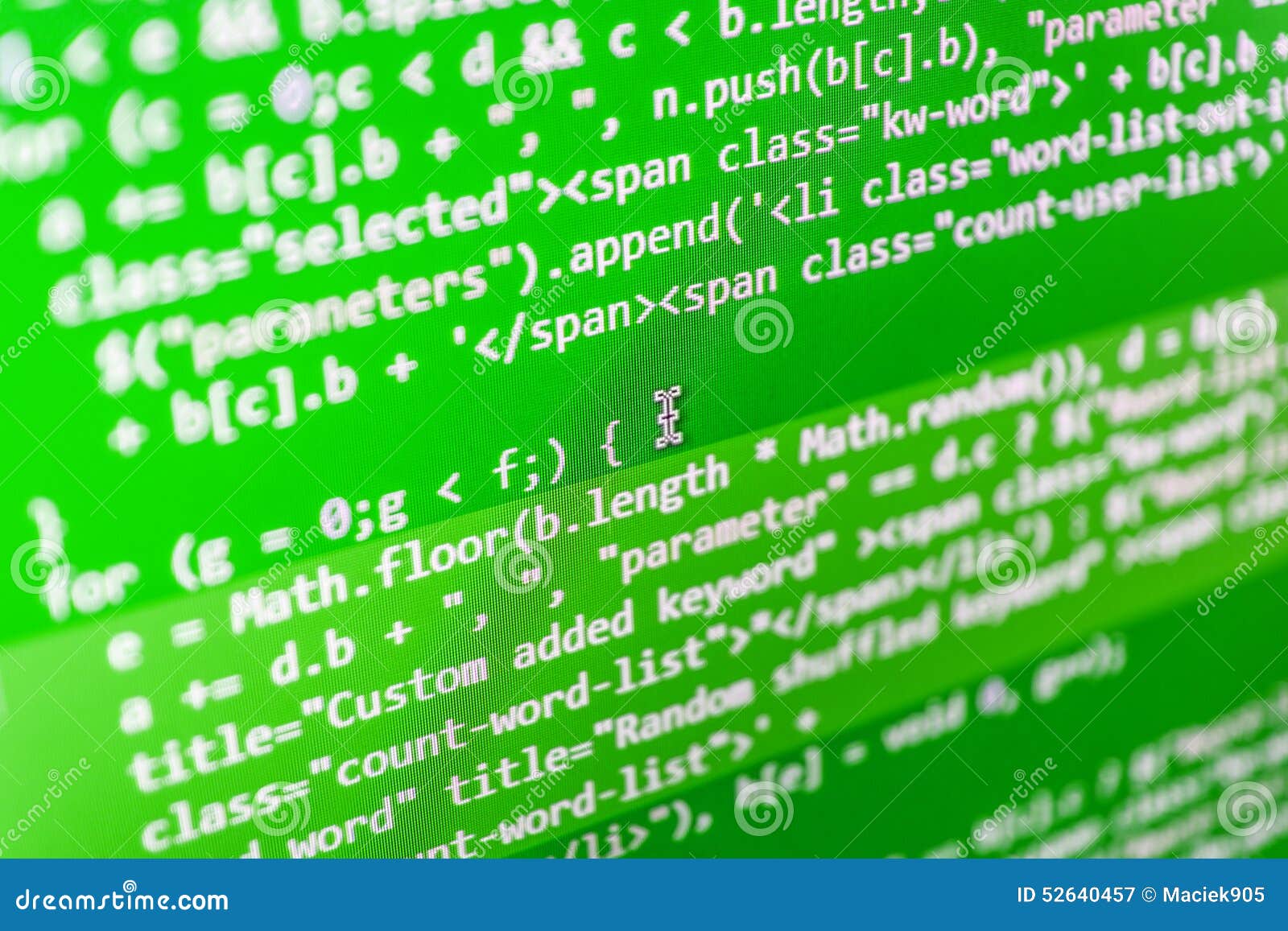 Programming Coding Source Code Screen. Stock Illustration - Illustration of horizontal, coding ...