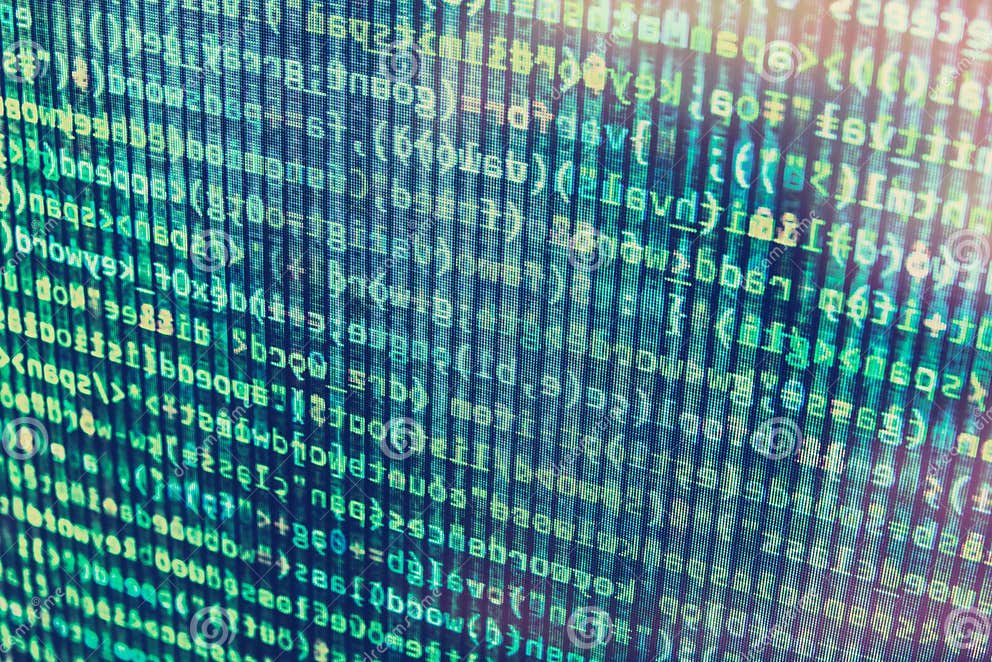 Programming Coding Source Code Screen. Stock Illustration - Illustration of background, function ...