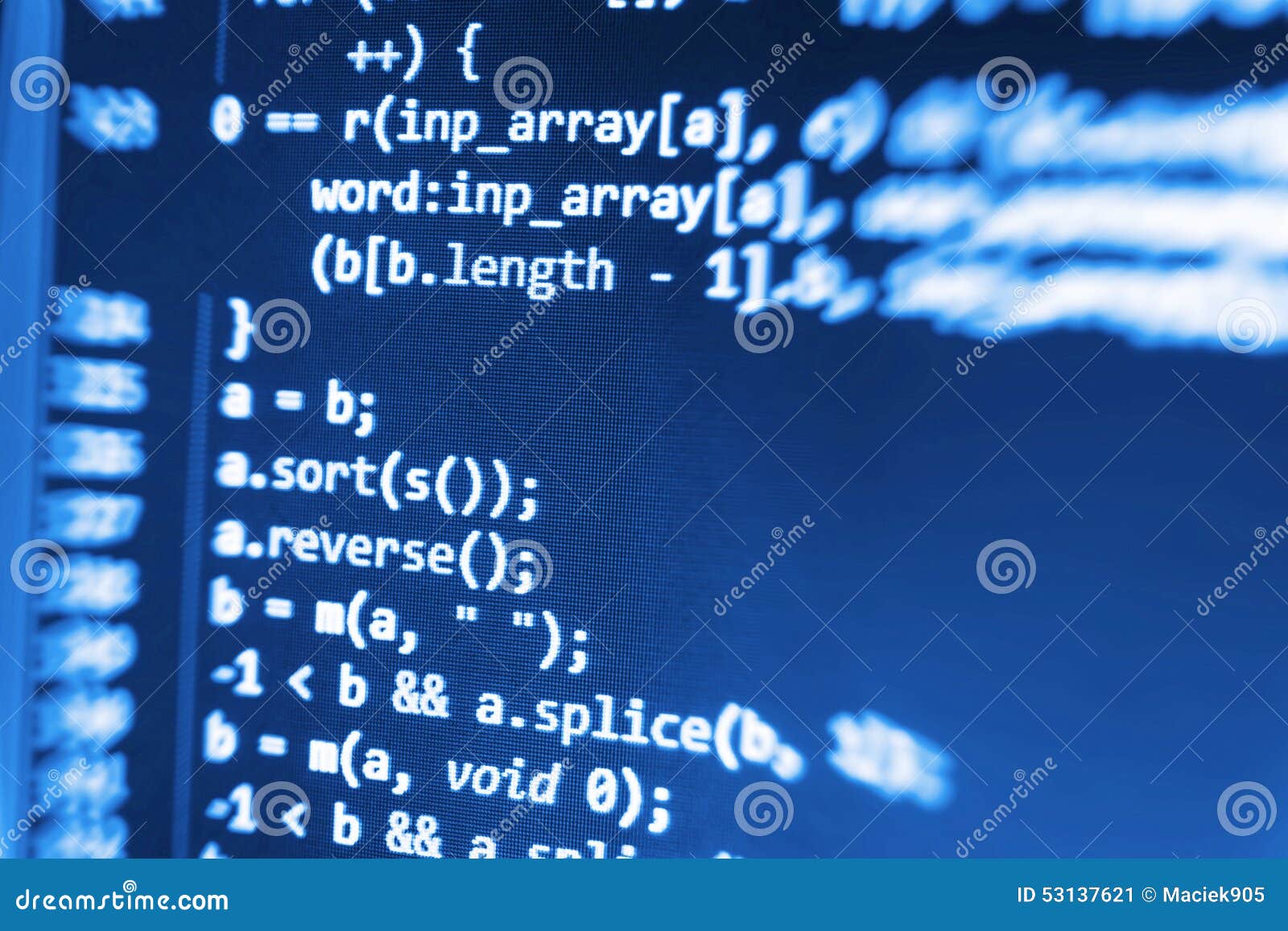 Programming Coding Source Code Screen. Stock Image - Image of high, generic: 53137621