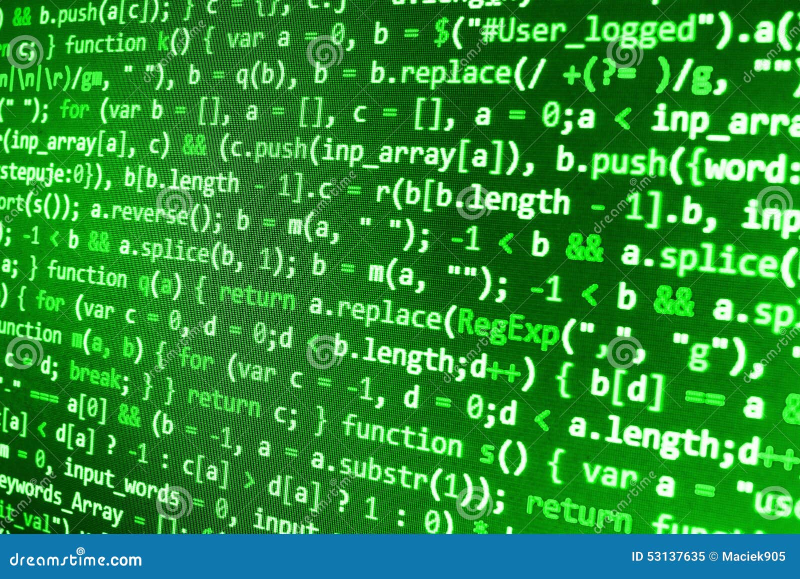 Programming Coding Source Code Screen Stock Image Image Of Byte