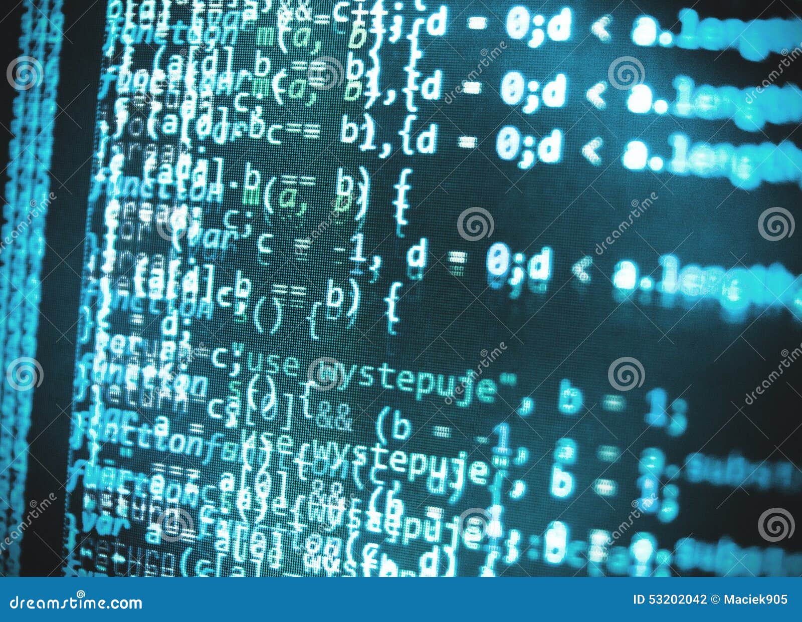 Programming Coding Source Code Screen. Stock Photo - Image of development, application: 53202042