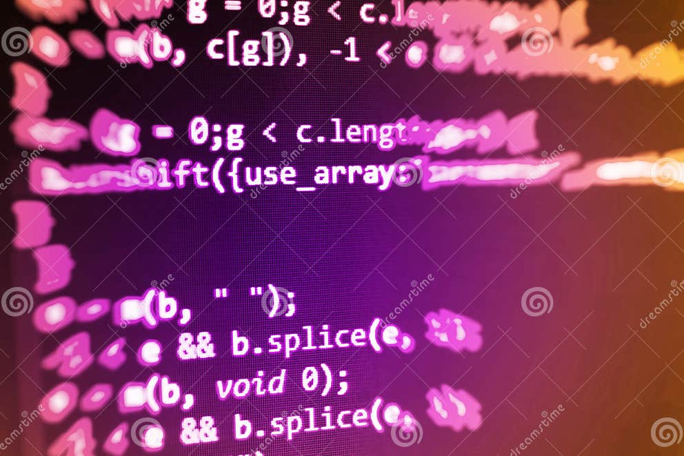 Programming Coding Source Code Screen. Stock Image - Image of dark, business: 53524707