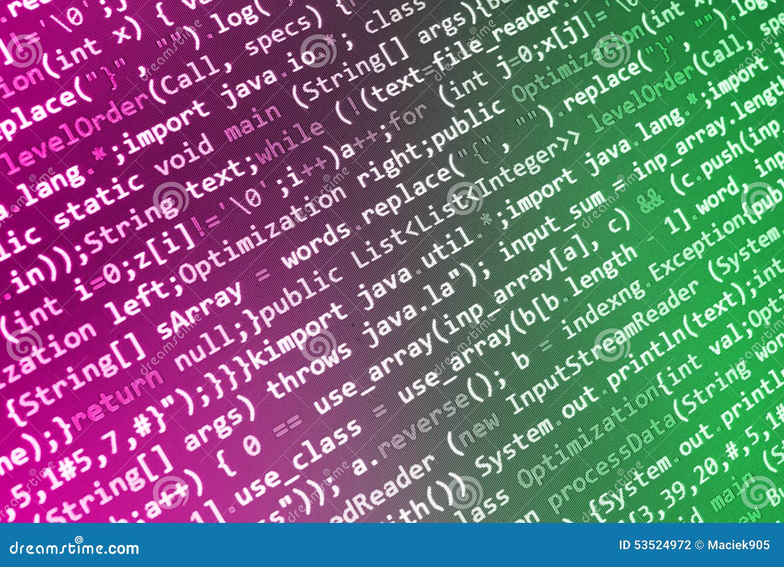 Programming Coding Source Code Screen Stock Illustration
