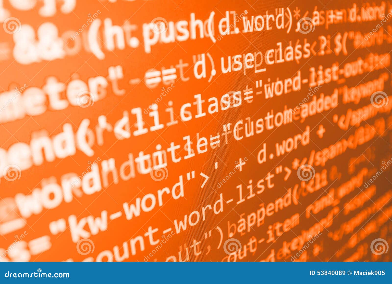 Programming Coding Source Code Screen Stock Image Image Of Development Business 53840089