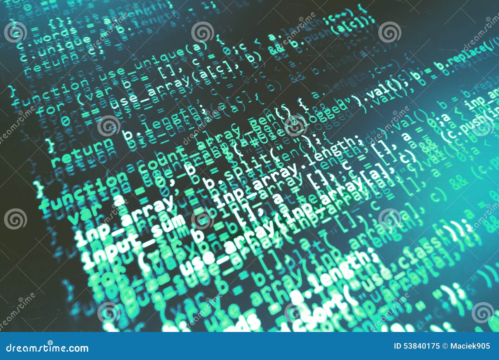 Programming Coding Source Code Screen. Stock Image - Image of develop ...