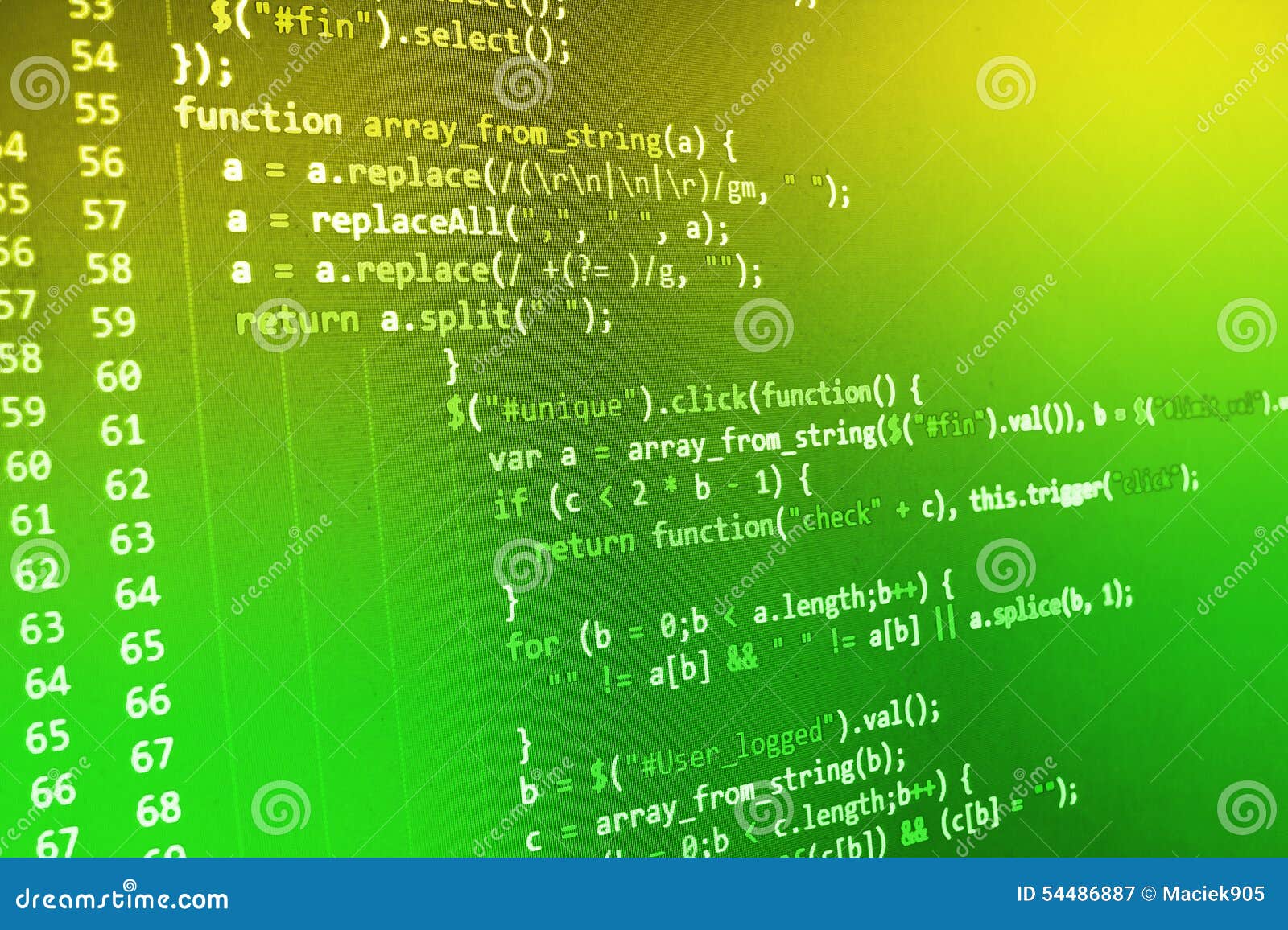 Programming Coding Source Code Screen. Stock Illustration - Illustration of background, code ...