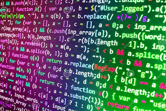 Programming Coding Source Code Screen Stock Image Image Of 