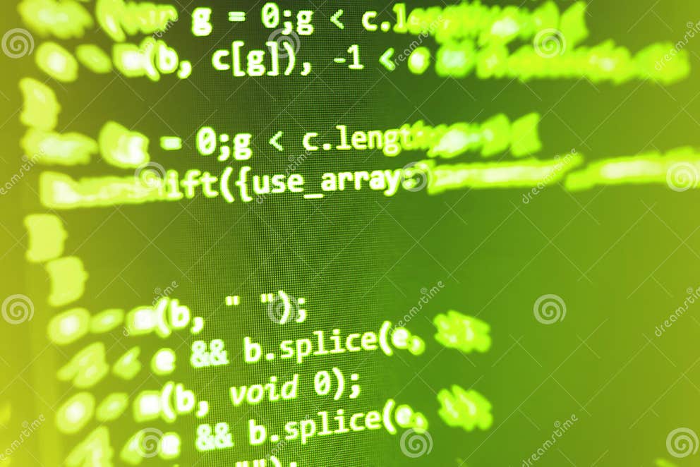 Programming Coding Source Code Screen. Stock Image - Image of coding ...