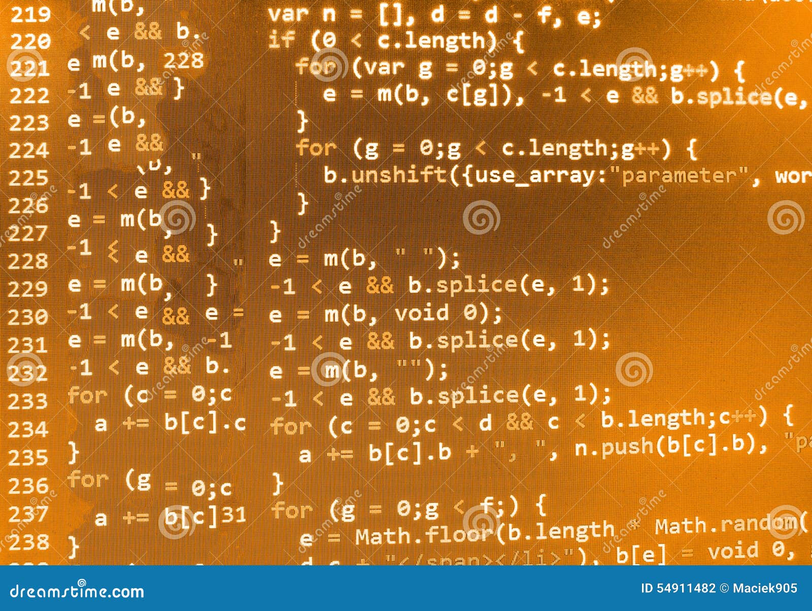 Programming Coding Source Code Screen. Stock Photo - Image of html, data: 54911482