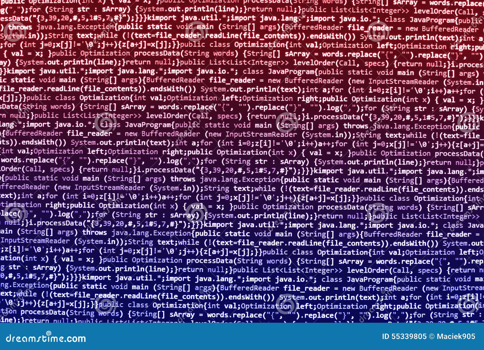 Programming Coding Source Code Screen Stock Image Image Of Html Data 55339805