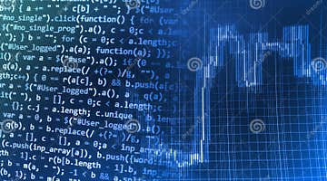 Programming Coding Source Code Screen. Stock Image - Image of binary, capital: 55564677