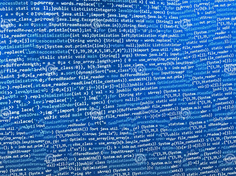 Programming Coding Source Code Screen Stock Illustration 2300