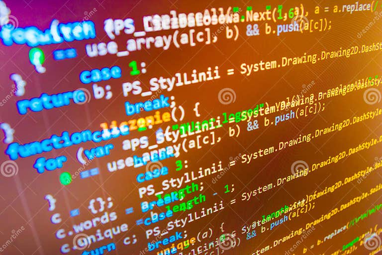 Programming Coding Source Code Screen Stock Image Image Of Computer 1027