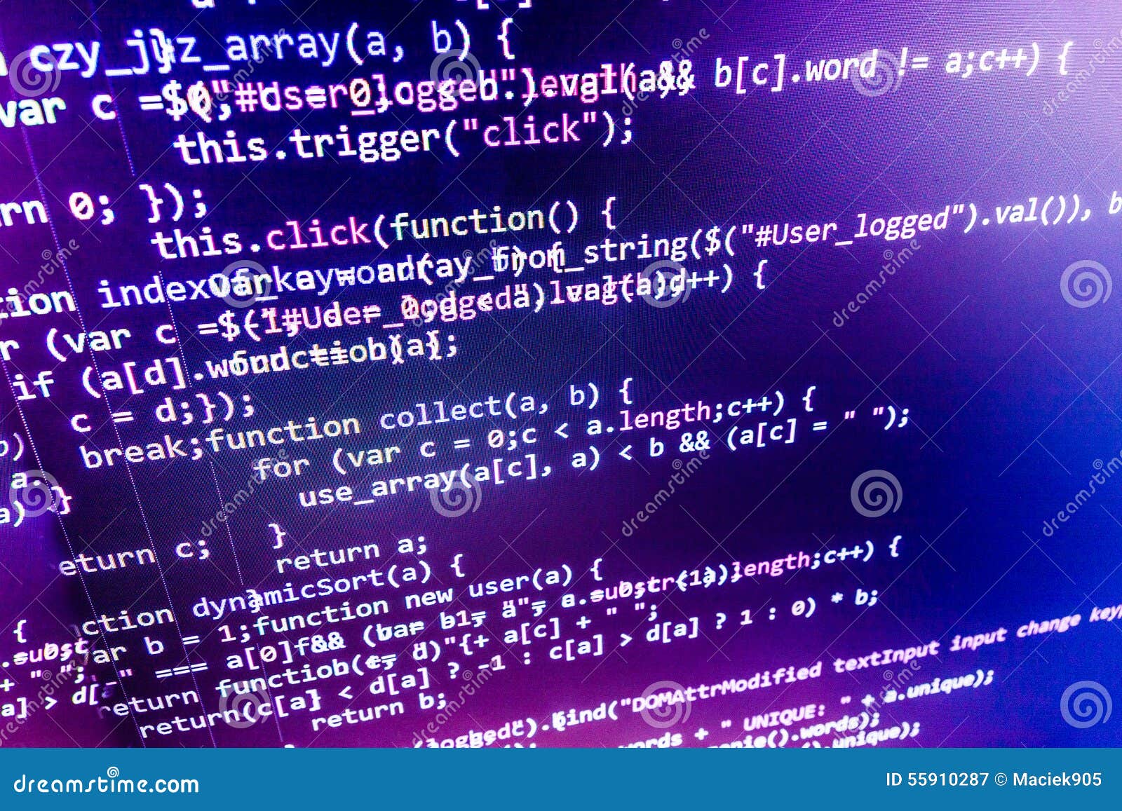 Programming Coding Source Code Screen Stock Image Image Of Closeup 4556