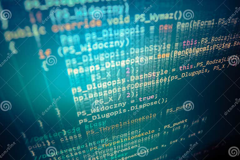 Programming Coding Source Code Screen. Stock Image - Image of display, intellectual: 55910477