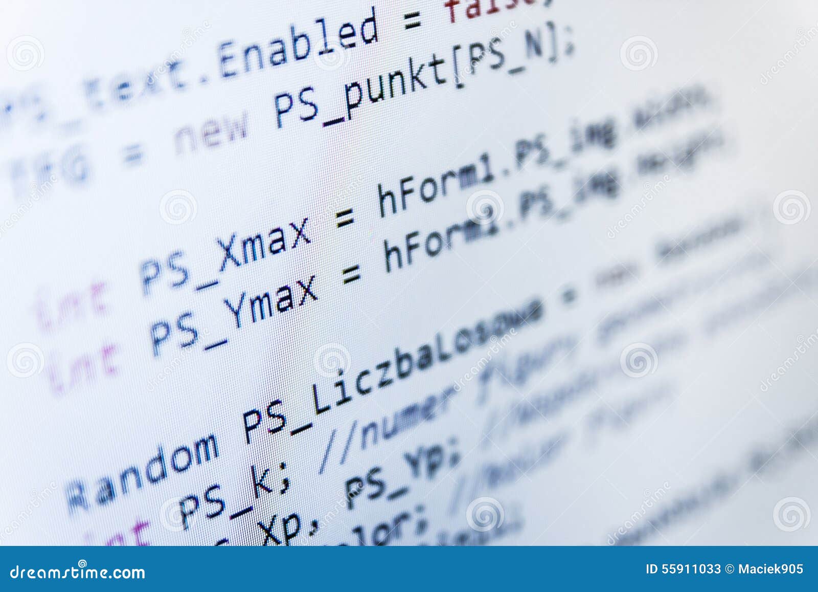 Programming Coding Source Code Screen Stock Image Image Of Generated Binary 55911033