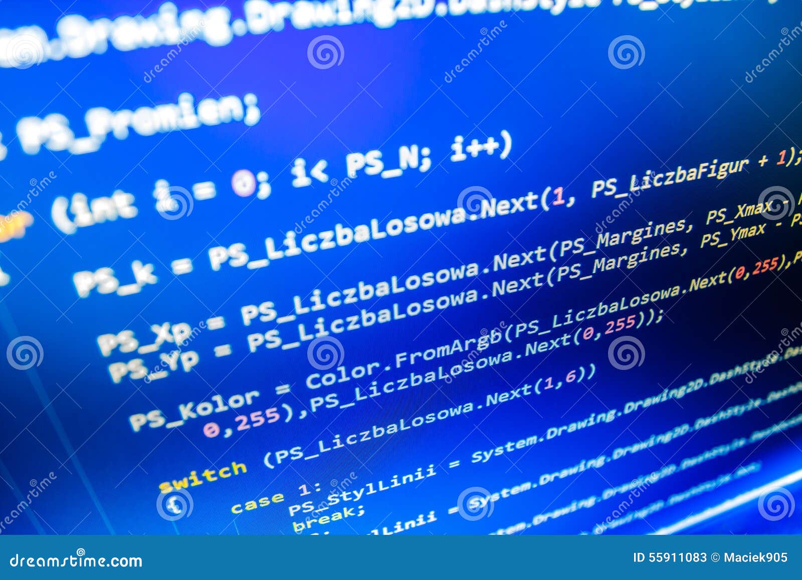 Programming Coding Source Code Screen Stock Image Image Of Binary 1966