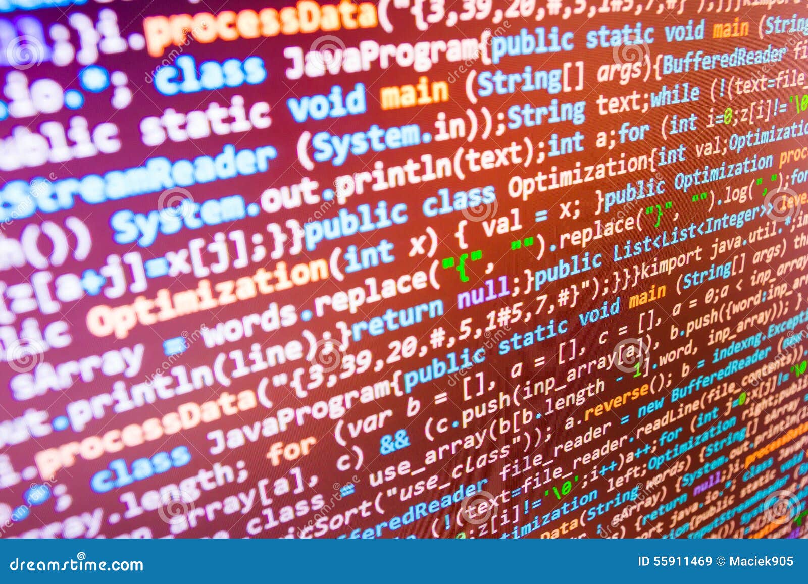 Programming Coding Source Code Screen Stock Image Image Of Binary Development 55911469 9571