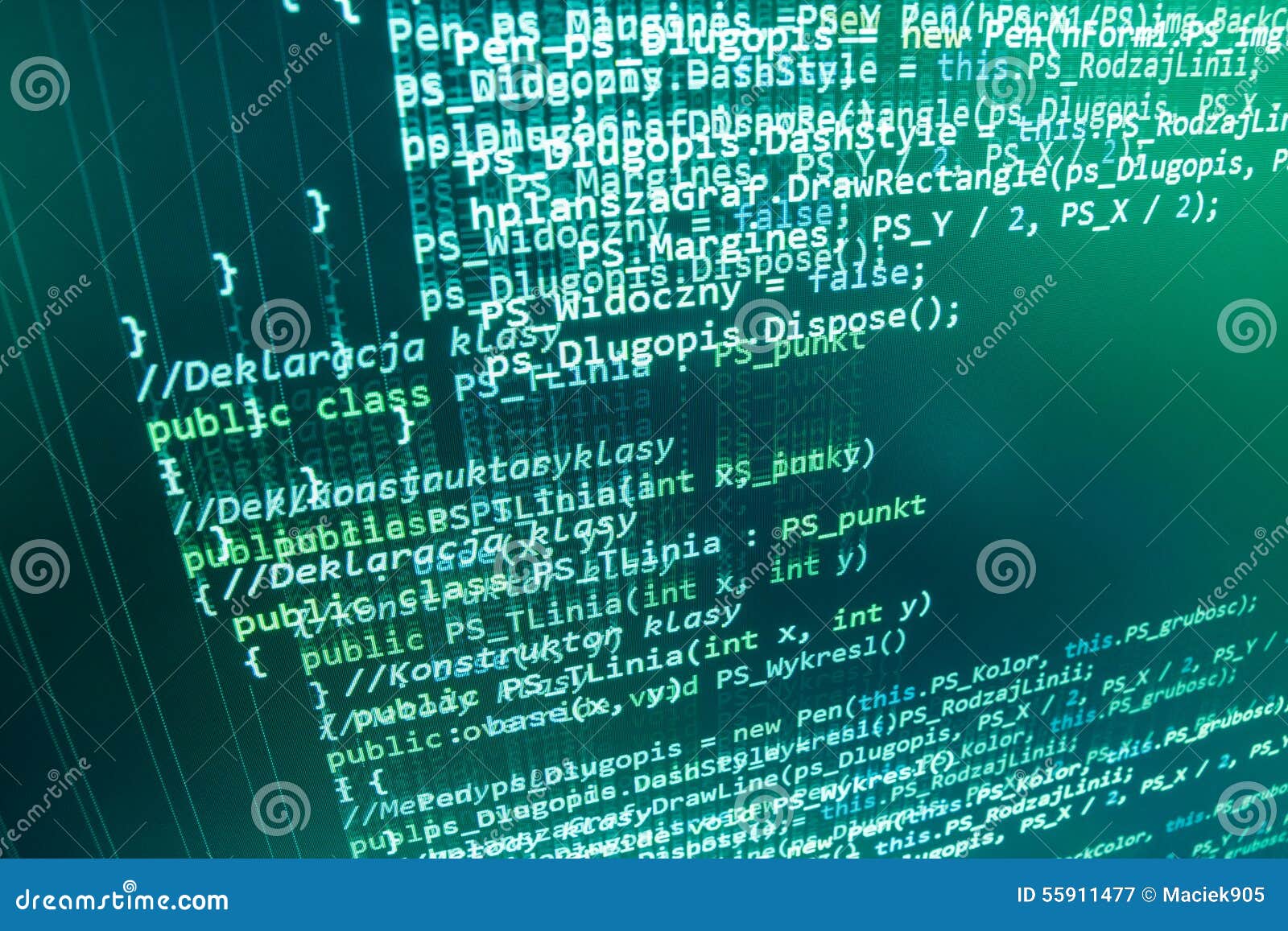 Programming Coding Source Code Screen. Stock Illustration - Illustration of html, electronic ...