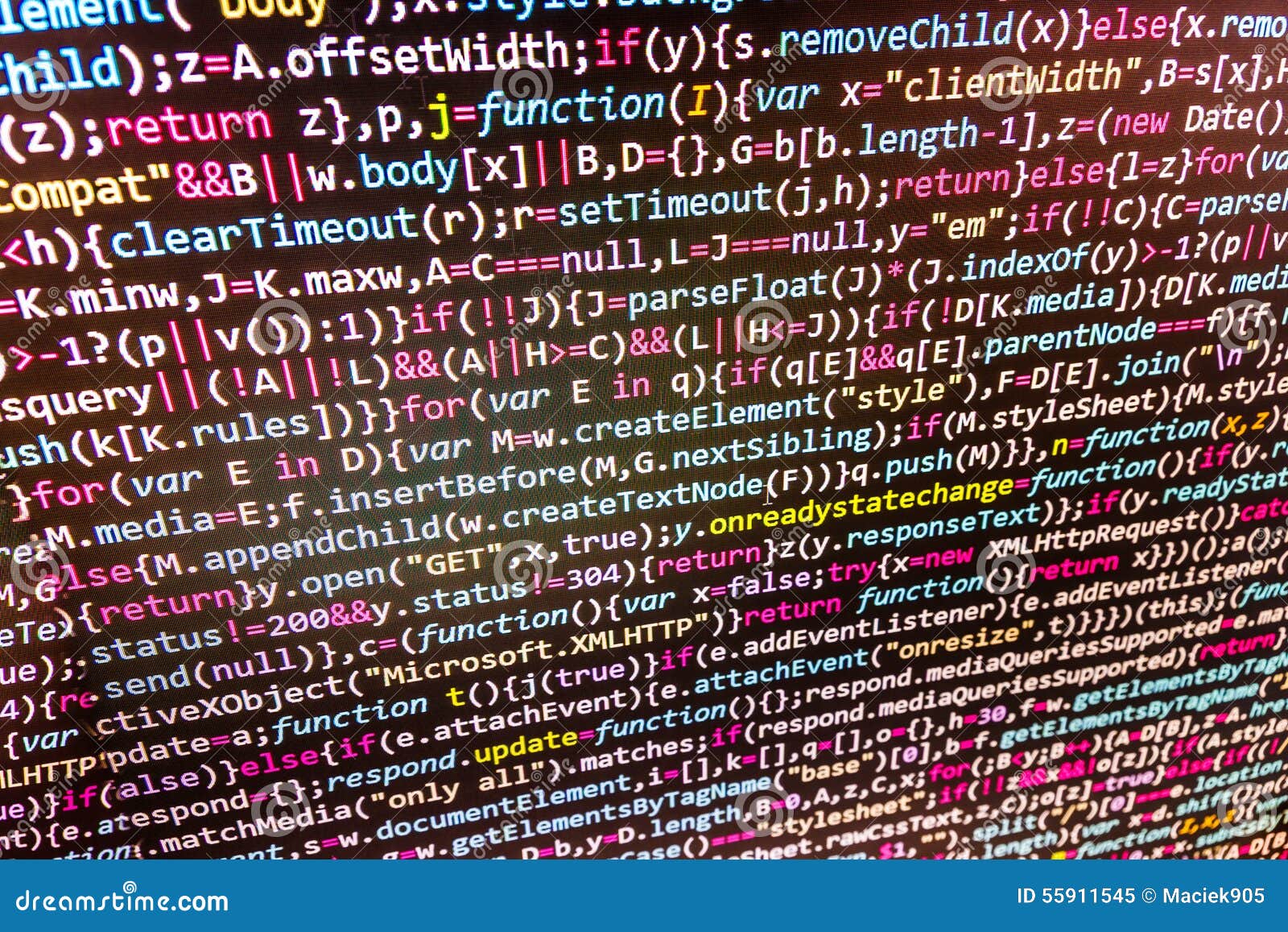 Programming Coding Source Code Screen Stock Image Image Of Black Communication 55911545