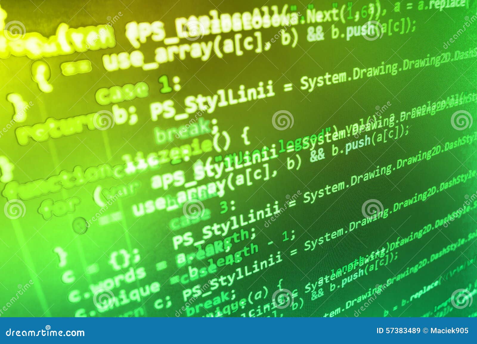 Programming Coding Source Code Screen. Stock Illustration - Illustration of abstract ...