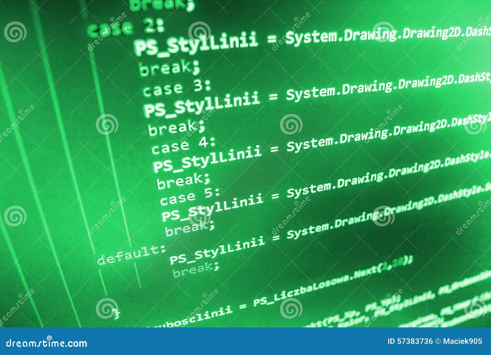 Programming Coding Source Code Screen. Stock Photo - Image of command, application: 57383736